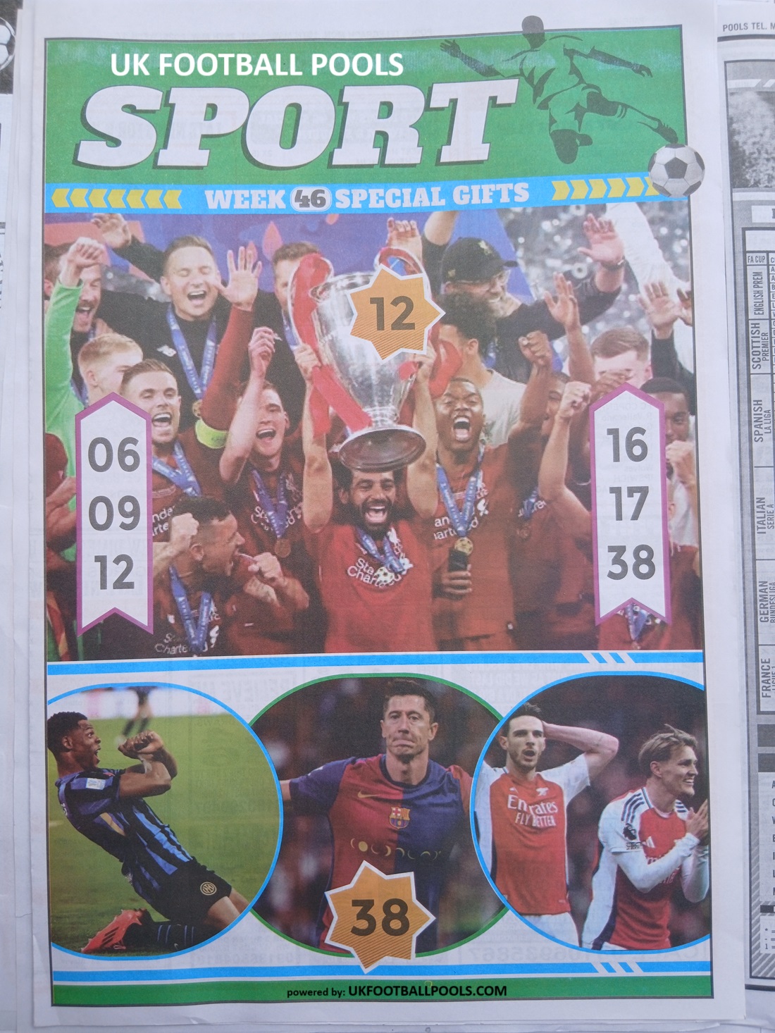 Week 47 Pool Late News Papers 2025: Bigwin Soccer, Pool Telegraph