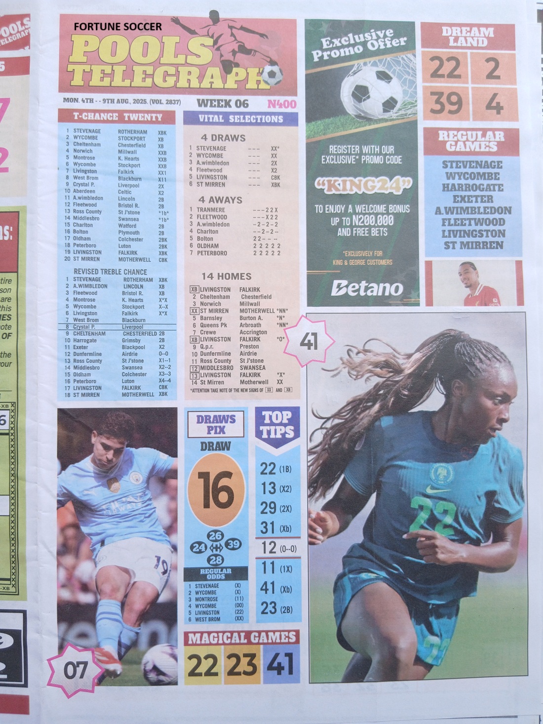 Week 6 Pool Late News Papers 2025: Bigwin Soccer, Pool Telegraph