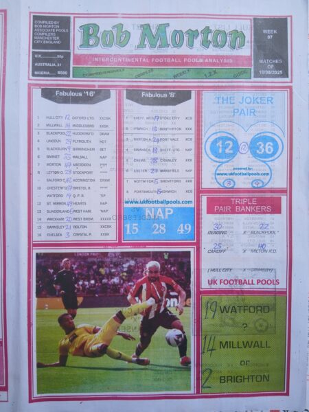 Week 7 RSK Papers 2025: Soccer, Bob Morton, Capital Intl, WinStar, BigWin